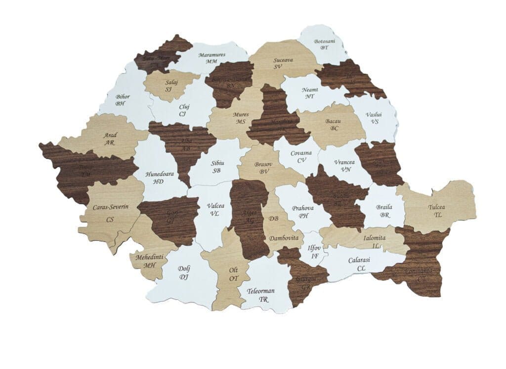Puzzle Harta Romaniei Judete Gravarelaser